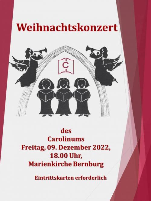 Weihnachtskonzert 2022 - Gymnasium Carolinum Bernburg